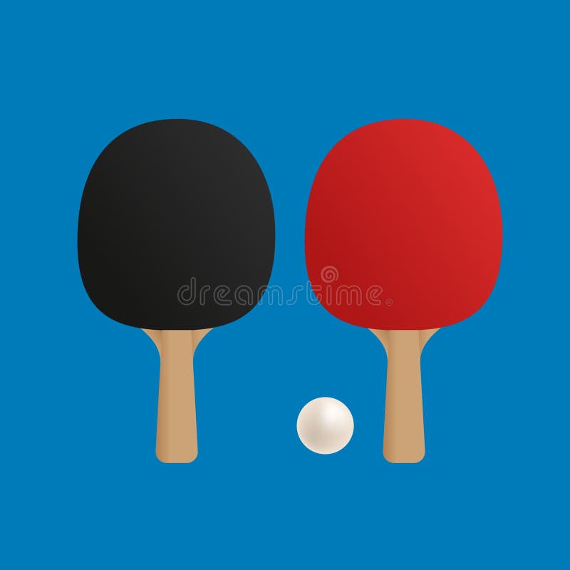 Two Rackets for Playing Table Tennis. Illustration on White Background ...