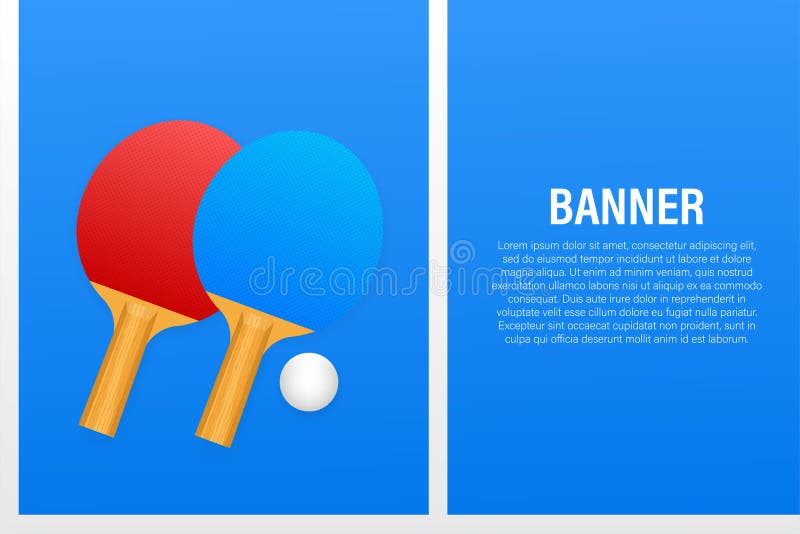 Two Rackets for Playing Table Tennis. Vector Stock Illustration Stock ...