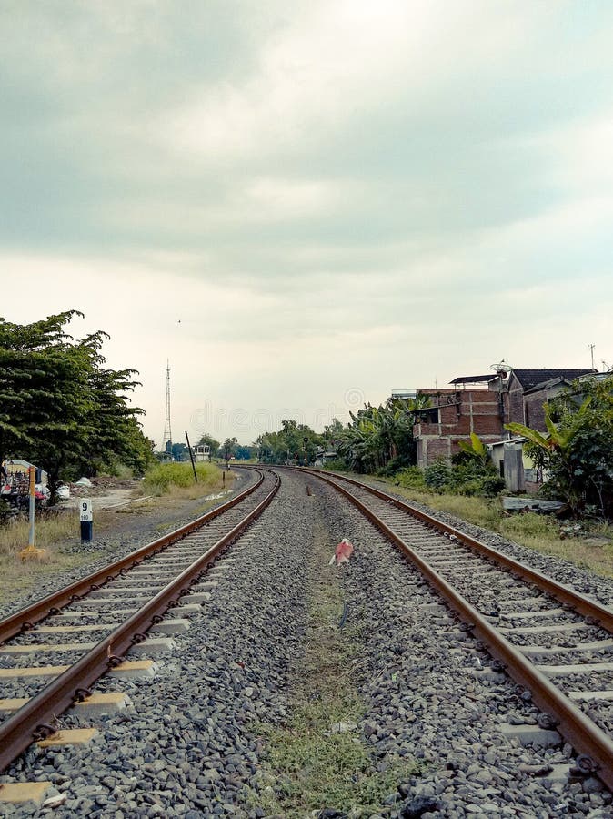 Two Railroad Tracks Next To Each Other Stock Photo - Image of track ...