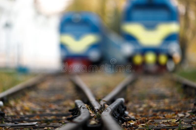 Two Rails are Included in the Same Rails. Stock Image - Image of modern ...