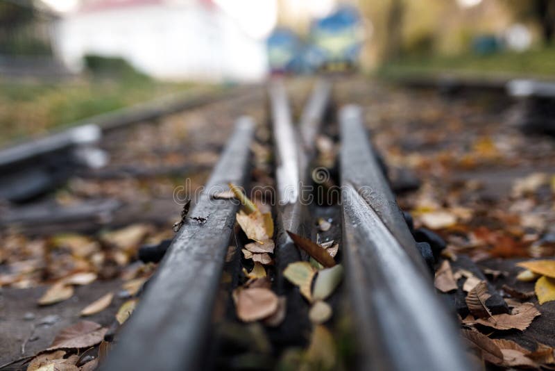 Two Rails are Included in the Same Rails. Stock Image - Image of ...