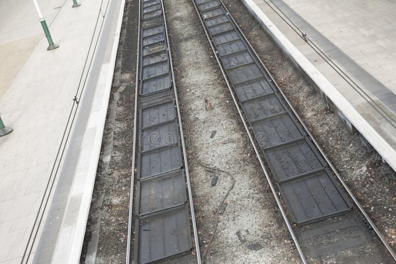 Two Railway Tracks stock photo. Image of railway, line - 42781014