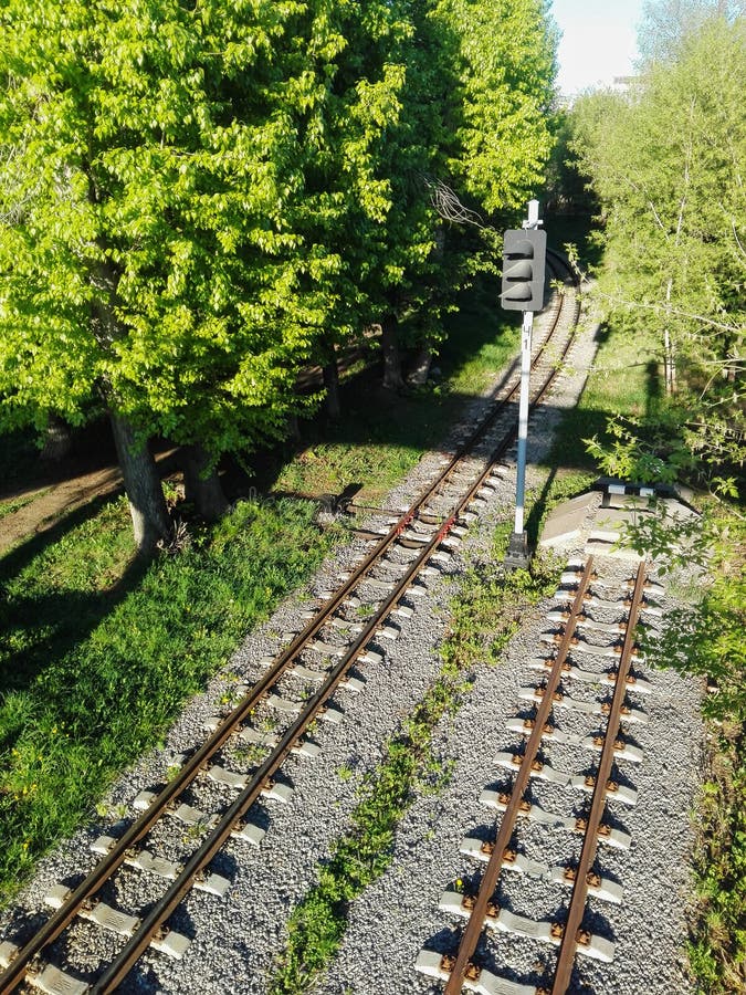 Two railway tracks stock image. Image of road, cosiness - 71226949