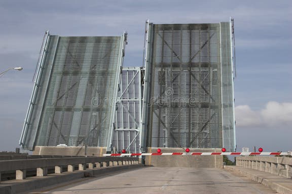 Two raised drawbridges stock image. Image of raised, road - 898039