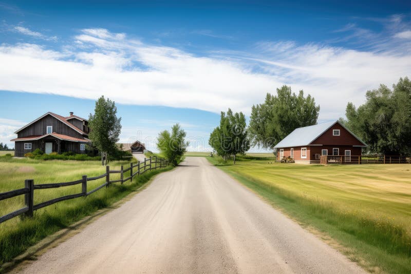 Two Ranch Houses Side by Side, with a Shared Private Road Leading To ...
