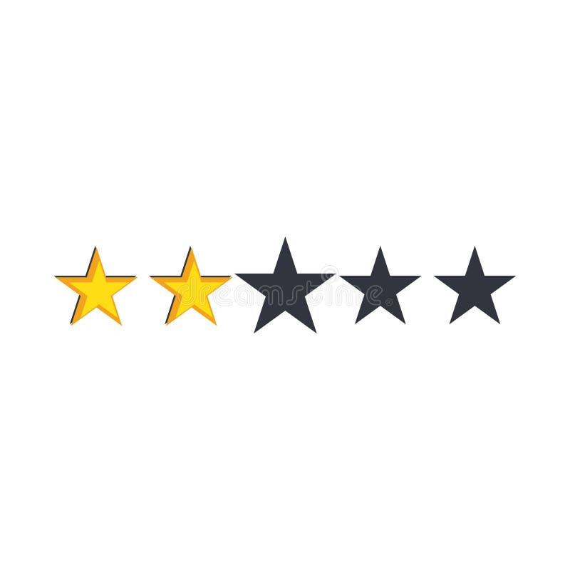 Two Rating Star Template Icon Stock Vector - Illustration of yellow ...