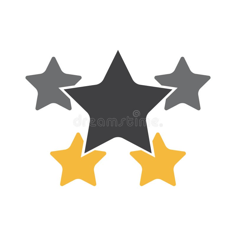 Two Rating Star Template Icon Stock Vector - Illustration of quality ...