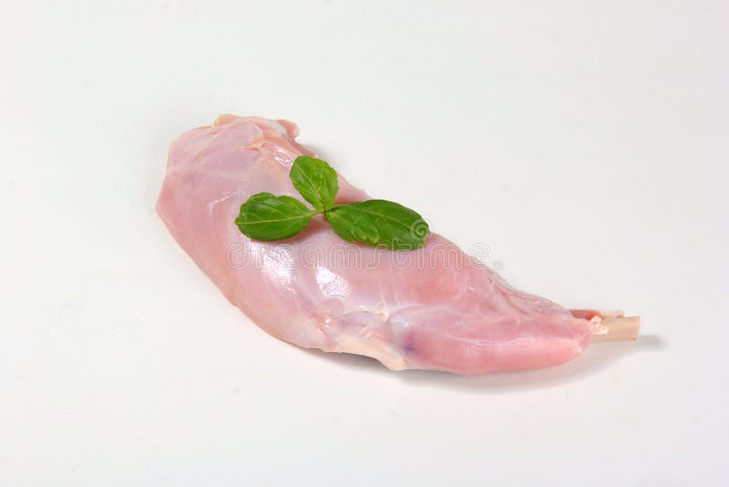 Two Raw Rabbit Legs with Bone on a White Background Stock Image - Image ...