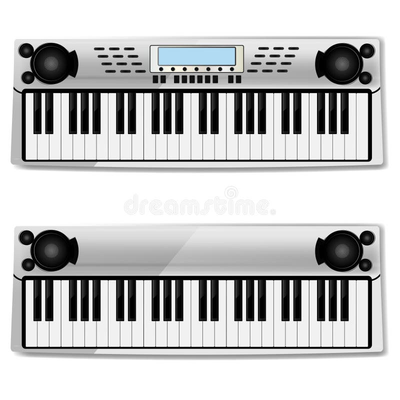 Two Realistic Synthesizer. Vector Illustration Stock Vector ...