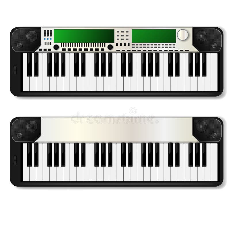 Two Realistic Synthesizer. Vector Illustration Stock Vector ...