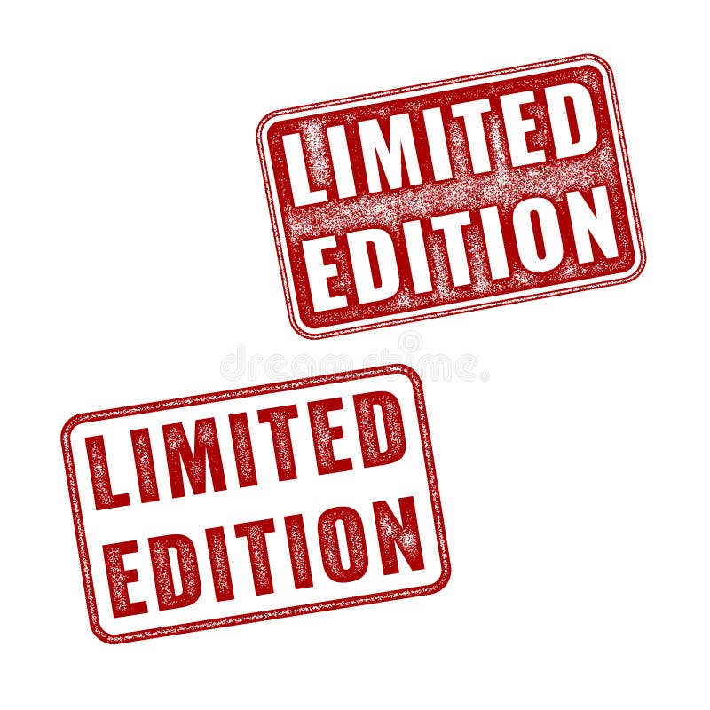 Two Realistic Vector Limited Edition Rubber Stamps Stock Vector ...