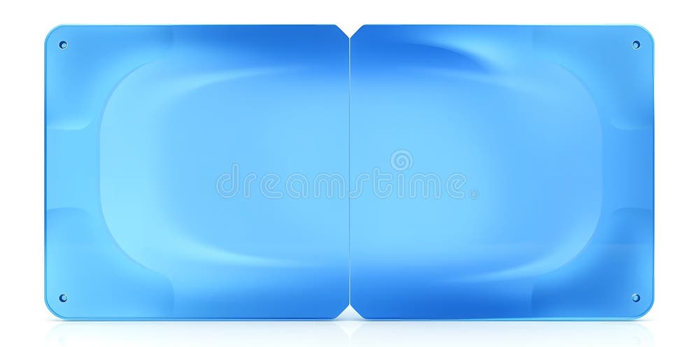 Two Rectangular Blue Translucent Panels with Rounded Corners and ...