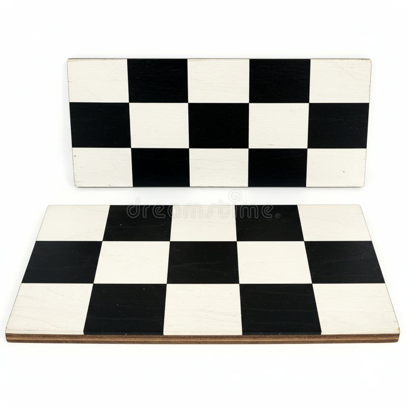 Two Rectangular Boards Featuring a Black and White Checkered Pattern ...