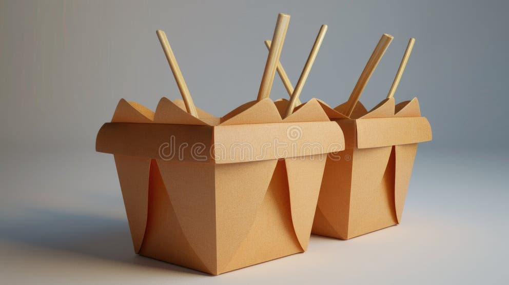 Two Rectangular Boxes with Wooden Stakes Protruding from Their Sides ...