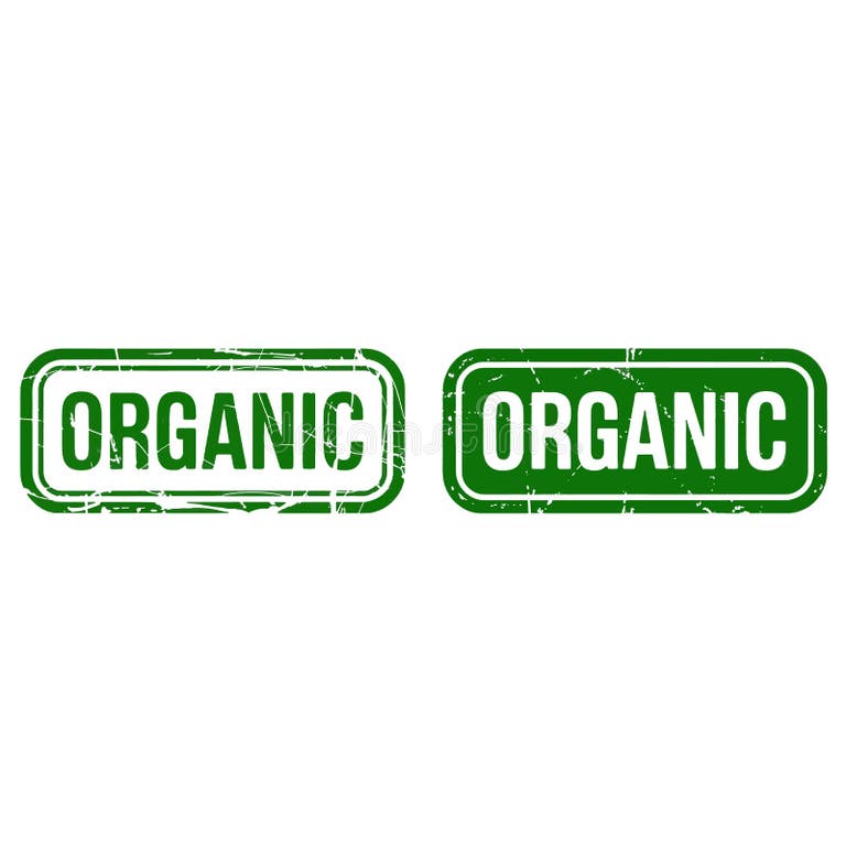 Two Rectangular Logos, Each Displaying the Word "ORGANIC" in Bold ...
