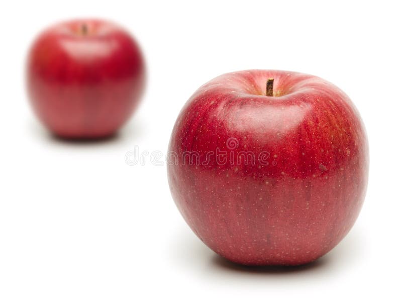 Two red apples stock photo. Image of color, delicious - 8576212