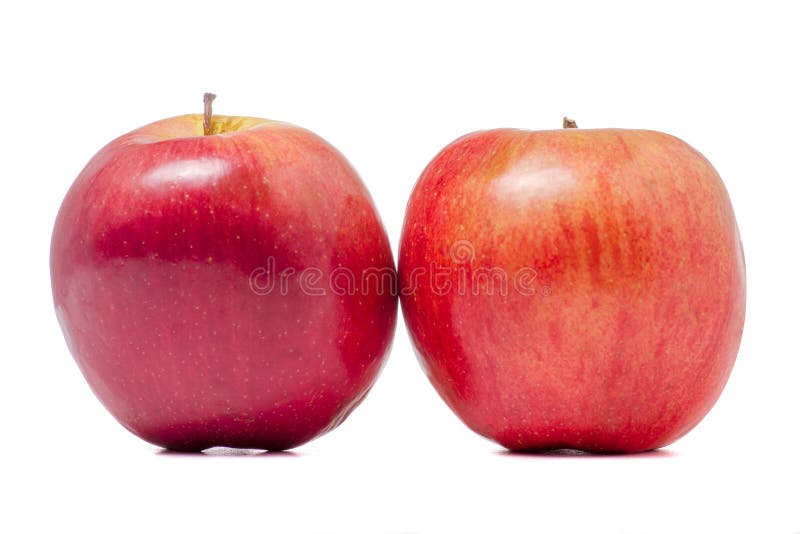 Two red apples isolated stock photo. Image of diet, clean - 104239694