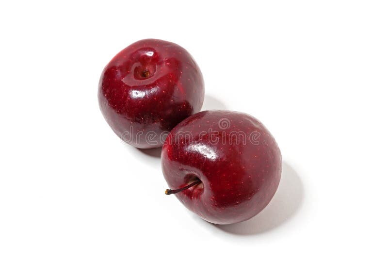 Two Red Apples Isolated on White. Fresh Apples Stock Image - Image of ...