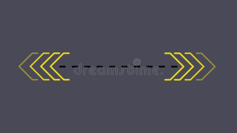 Two Yellow Arrows Separated by a White Dotted Line Motion Graphics ...