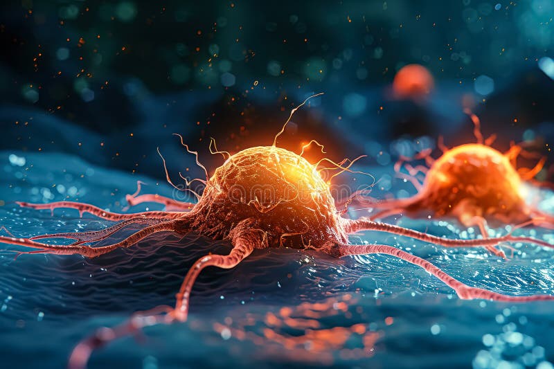 Two Red Blobs of Something that Looks Like a Parasite are Floating in ...