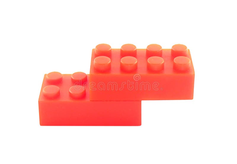 Two red blocks stock photo. Image of plastic, brick, simplicity - 10997334