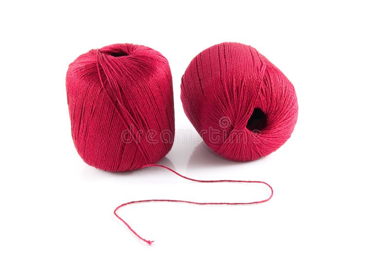 Two red bobbin stock image. Image of rolled, cotton, sewing - 13412183