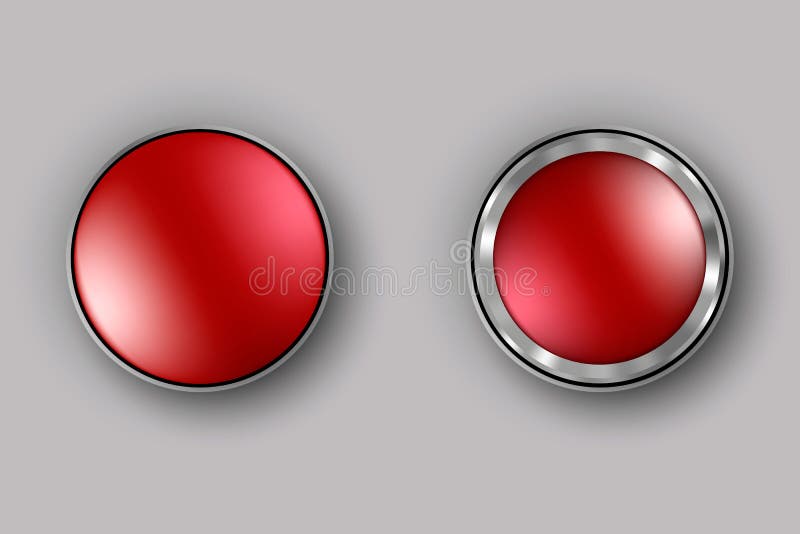 Red alarm shiny button stock vector. Illustration of alarm - 41397834