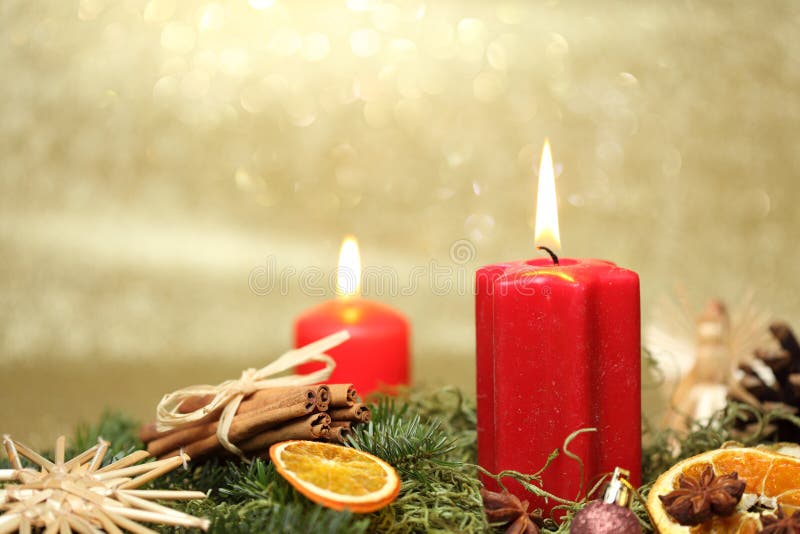 Two red candles stock photo. Image of copy, shape, color - 27958662
