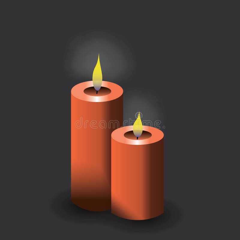 Two red candles eps10 stock vector. Illustration of halloween - 35924147