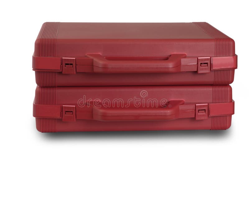 Two Red Cases with the Scientific Equipment Stock Image - Image of ...