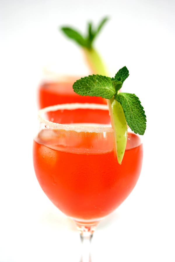 Two Red Cocktail Concoction Stock Image - Image of romantic, fresh: 2321569