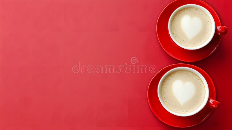 Two Red Cups Coffee Heart Designs Stock Photos - Free & Royalty-Free ...