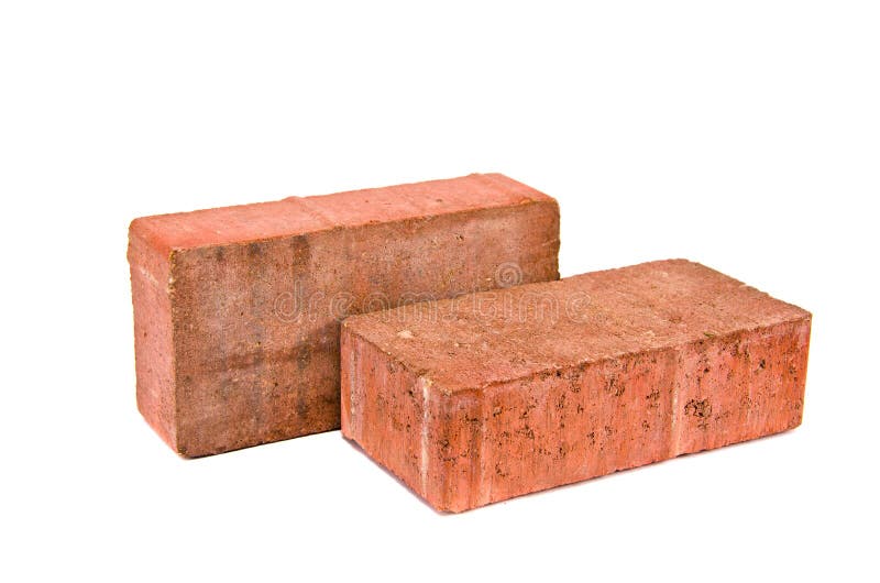 Two Red Decorative Pavement Bricks Stock Image - Image of background ...