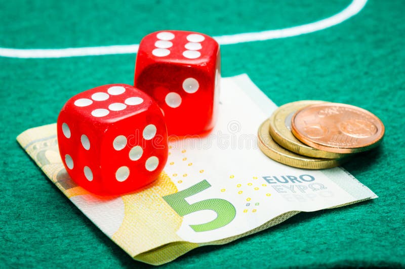 Two red dice stock photo. Image of euro, game, gambling - 44485850