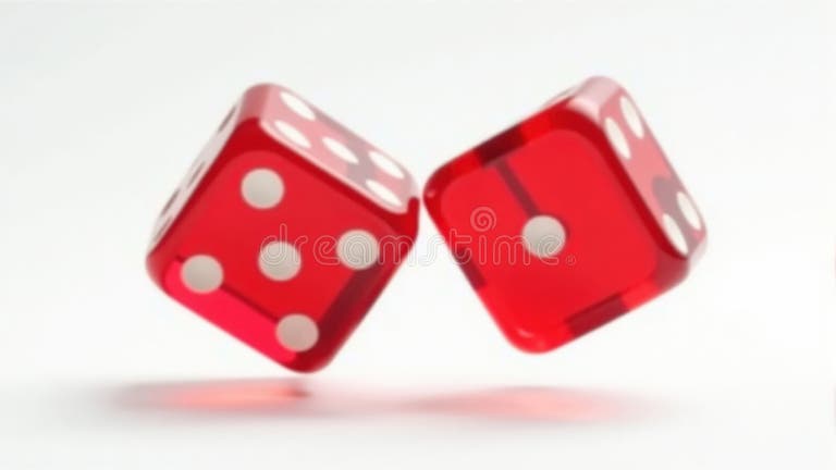 Two Red Dice Floating in Air Stock Photo - Image of element, game ...