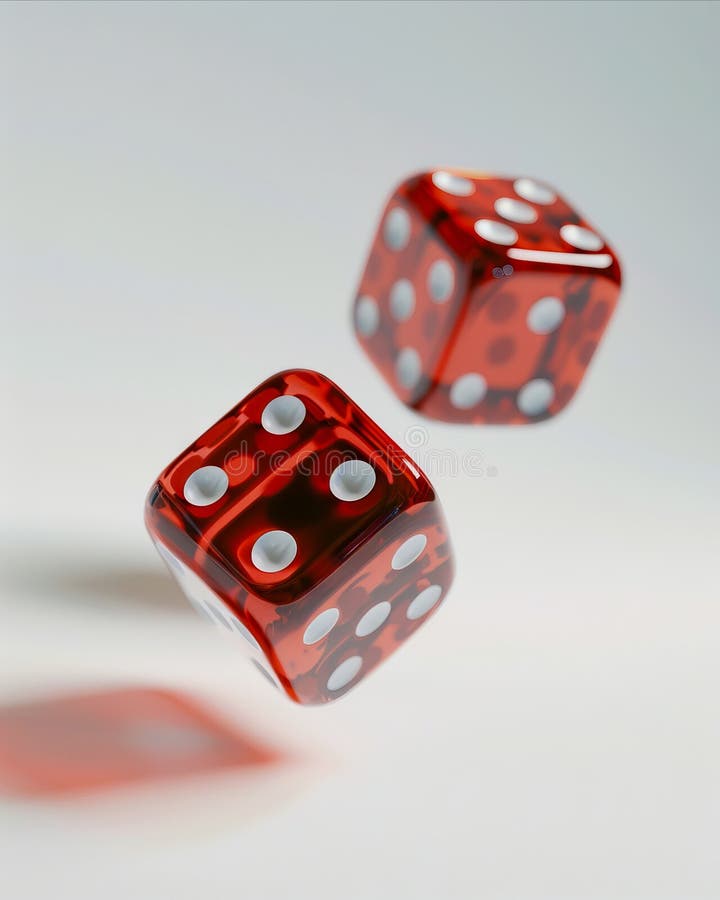 Two Red Dice are Flying in the Air Stock Image - Image of dice, cube ...