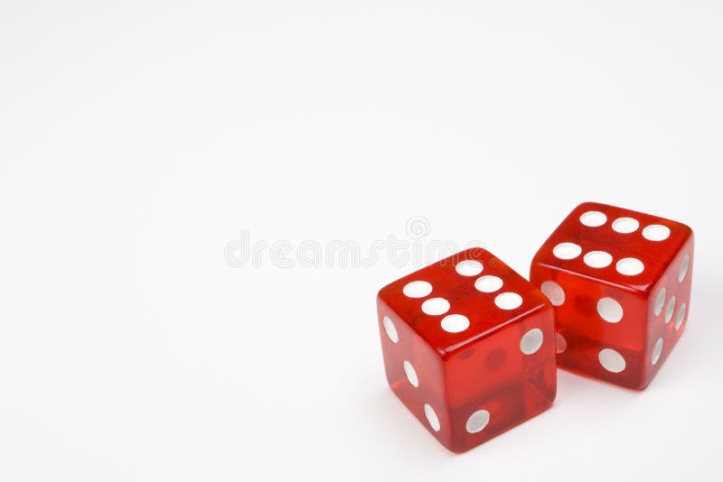 Two Red Dice on Light Background Stock Image - Image of gambling, light ...