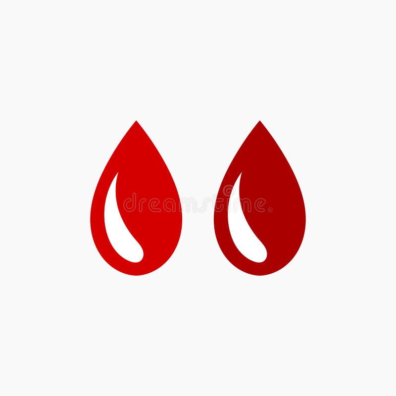 Two Red Drops of Blood Icon Stock Vector - Illustration of symbolic ...