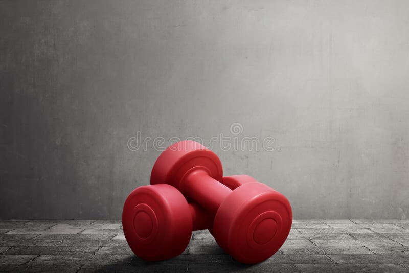 Two Red Dumbbells Equipment Stock Image - Image of dumbbell, equipment ...