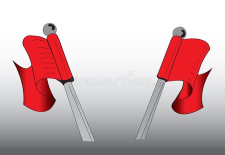 Two red flags stock vector. Illustration of danger, concept - 8837046