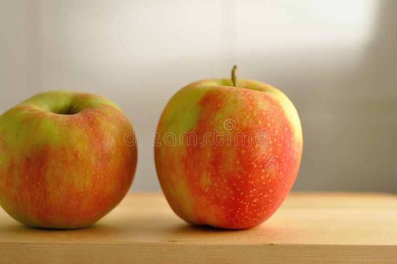 Two red fresh apples stock photo. Image of green, healthy - 78430488