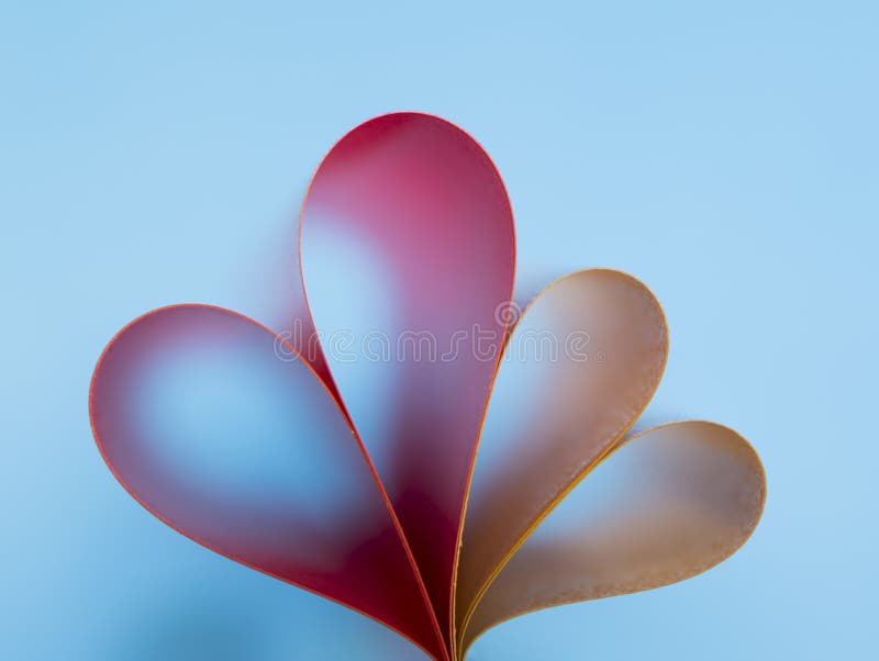 Two Red Heart on Gradient Background Stock Photo - Image of label ...