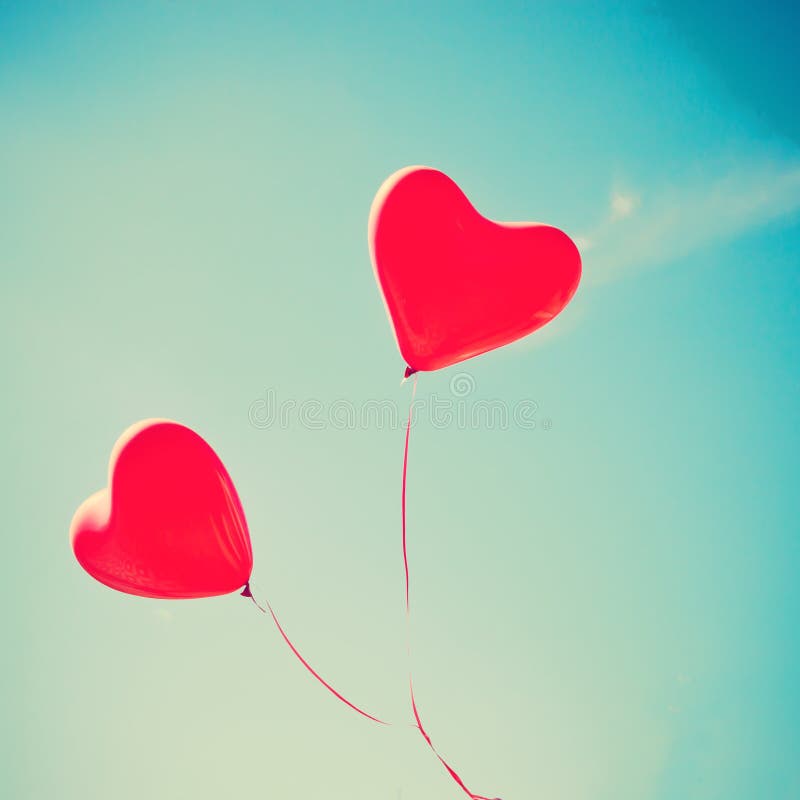 Heart balloon stock photo. Image of heart, abstract, clouds - 23349076