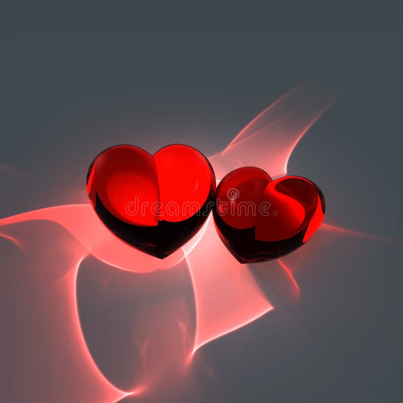 Two Glossy Red Hearts Stock Illustrations – 418 Two Glossy Red Hearts ...