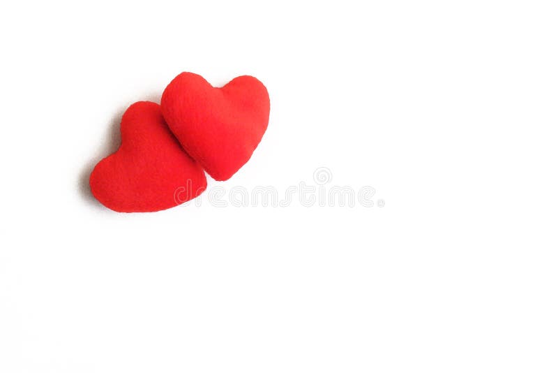 Two red hearts stock photo. Image of passion, sentimental - 7621656