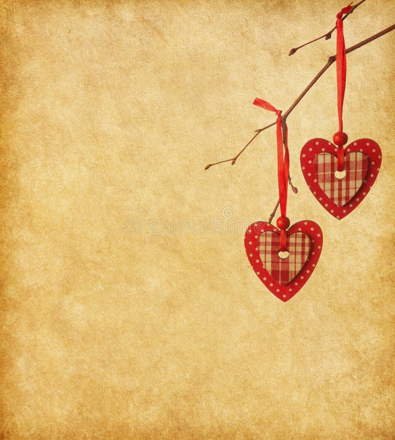 Two red hearts stock image. Image of handmade, paper - 36258457