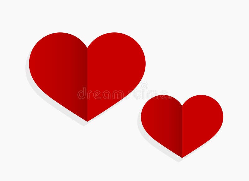 Two red hearts icons stock vector. Illustration of abstract - 165543120