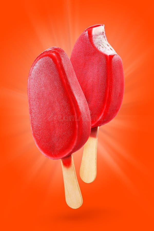 Ice Cream Popsicle Isolated Stock Photo - Image of classic, wood: 110781764