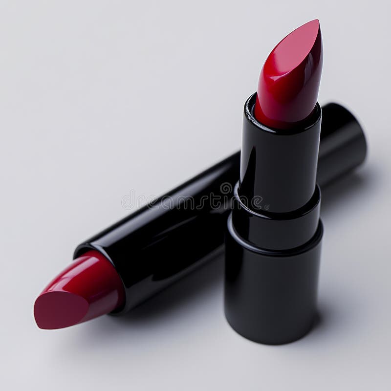 Two Red Lipsticks are Shown Side by Side Stock Illustration ...