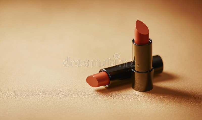 Two Red Lipsticks are on a Table Stock Image - Image of luxury, colours ...